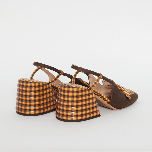 Fendi Gingham Block Heel Sz 40 – The Luxe Base